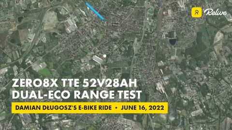 Relive 'Zero8X TTE 52V28Ah Dual-Eco range test'